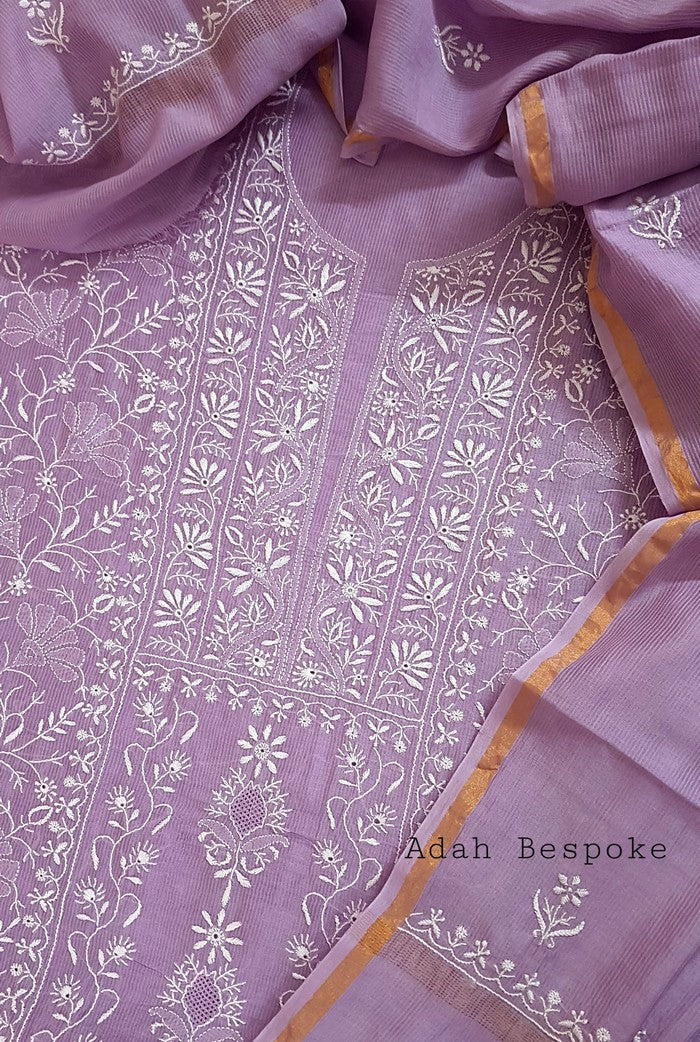 Chikan Suits, Premium Chikankari Suits, Wedding Suits - Adah Bespoke ...